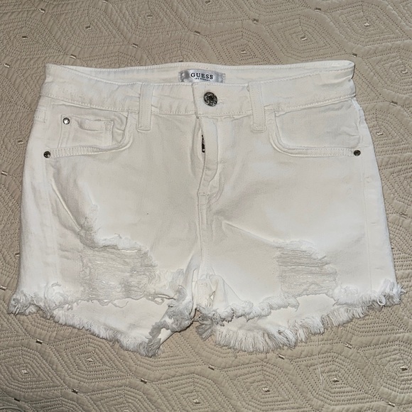 Guess | Shorts | Womens Guess White Denim Shorts Like New | Poshmark